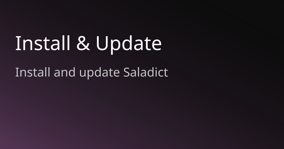 Install & Update